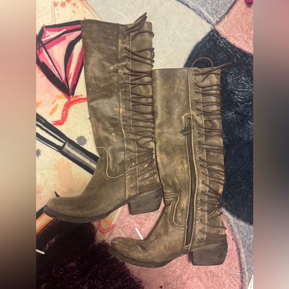Junk Gypsy | Shoes | Junk Gypsy By Lane Distressed Leather Calf High ...